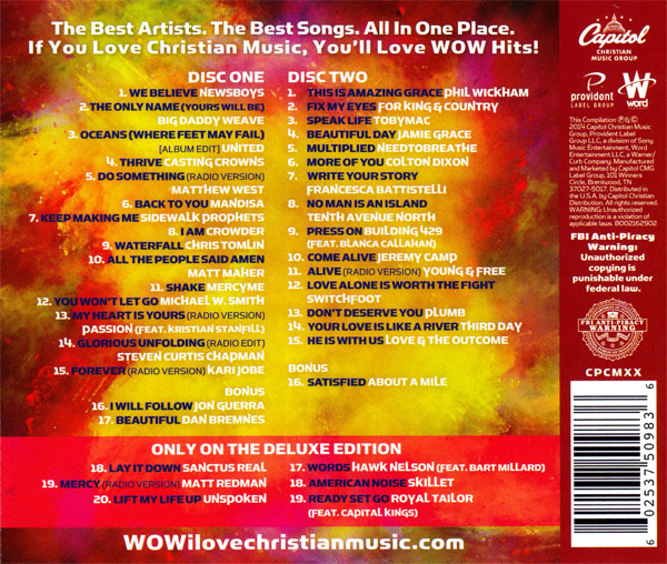 WOW Hits 2015 Deluxe 6 Bonus Songs 0602537509836 Artisti Vari Www WOW Hits 2015 Deluxe 6 Bonus Songs 0602537509836 Artisti Vari Www