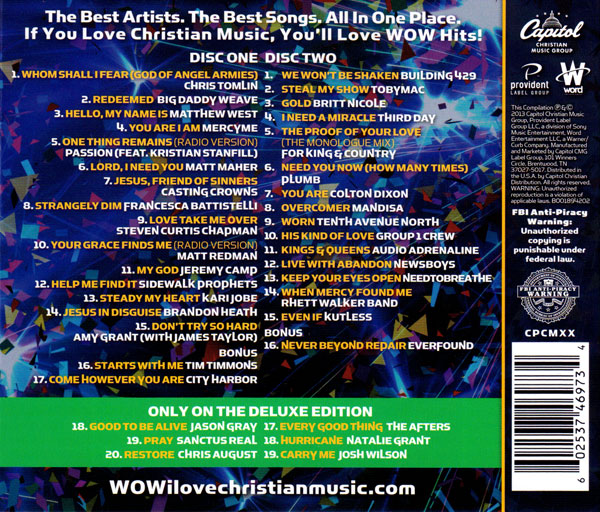 WOW Hits 2014 Deluxe Edition (0602537469734): Artisti Vari: www ...